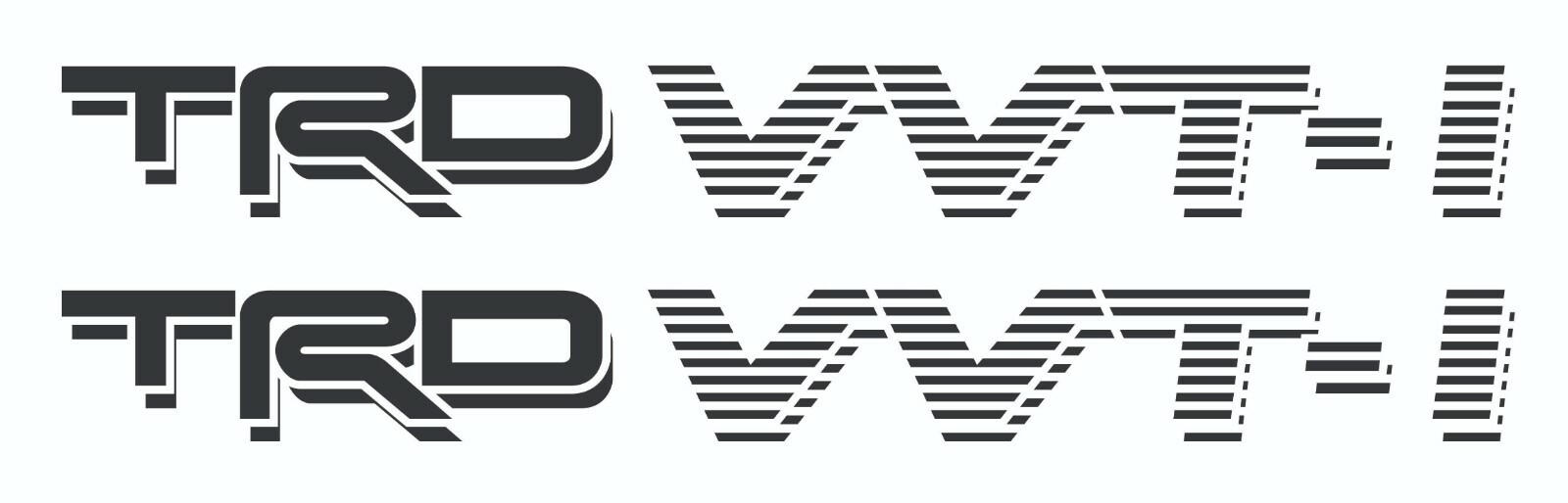 TRD VVTI with shadow vinyl Sticker Decals - VVTI TRD - SET of 2 | eBay