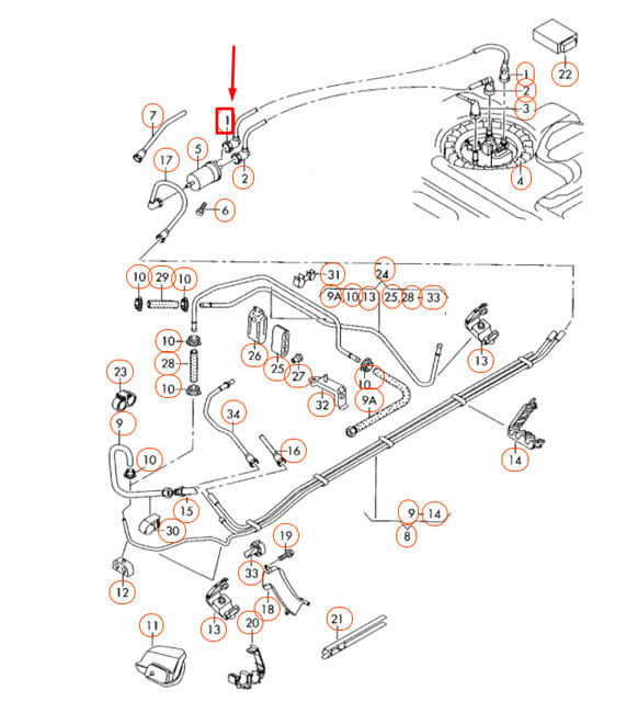 Audi 4F0201220D Genuine OEM Factory Original Feed Line for sale online ...