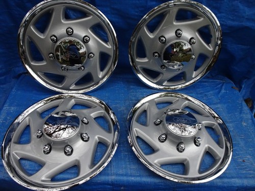 new a/f 1995 1996 1997 Ford F250 E250 E350 Van 16" Hubcaps Wheel Covers ...