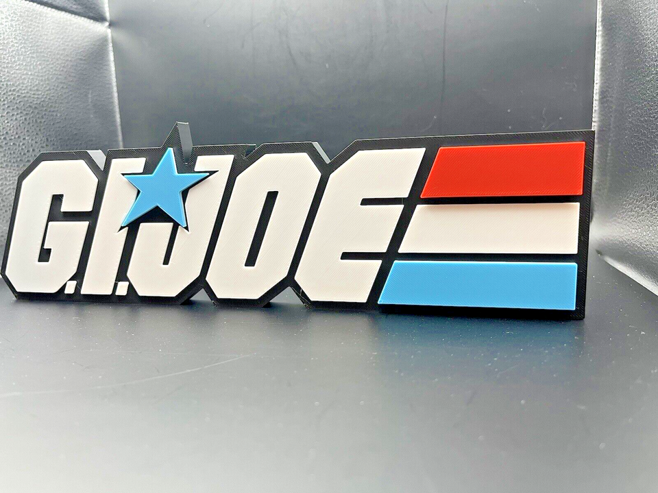 G.I. Joe Logo Sign Display | 3D Wall Desk Shelf Art 11.5 inch | eBay