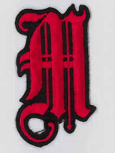 1" Old English Embroidered Red Patch Pick Letters Iron On or Sew On | eBay