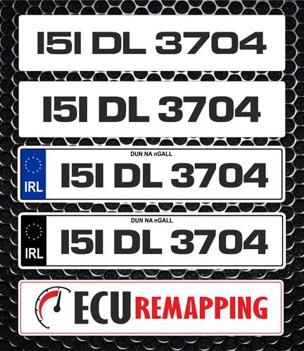 Show Custom Number Plate For Ireland / EU Use Not DVLA Or GB Use Due To ...