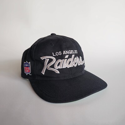 vtg 90s Los Angeles Raiders Hat Cap Snapback Sports Specialties Script ...