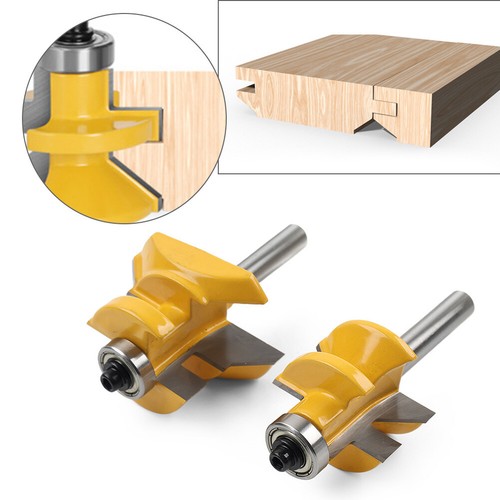 Tongue and Groove V-Notch 8MM Shank Router Bit Set Woodworking Milling ...