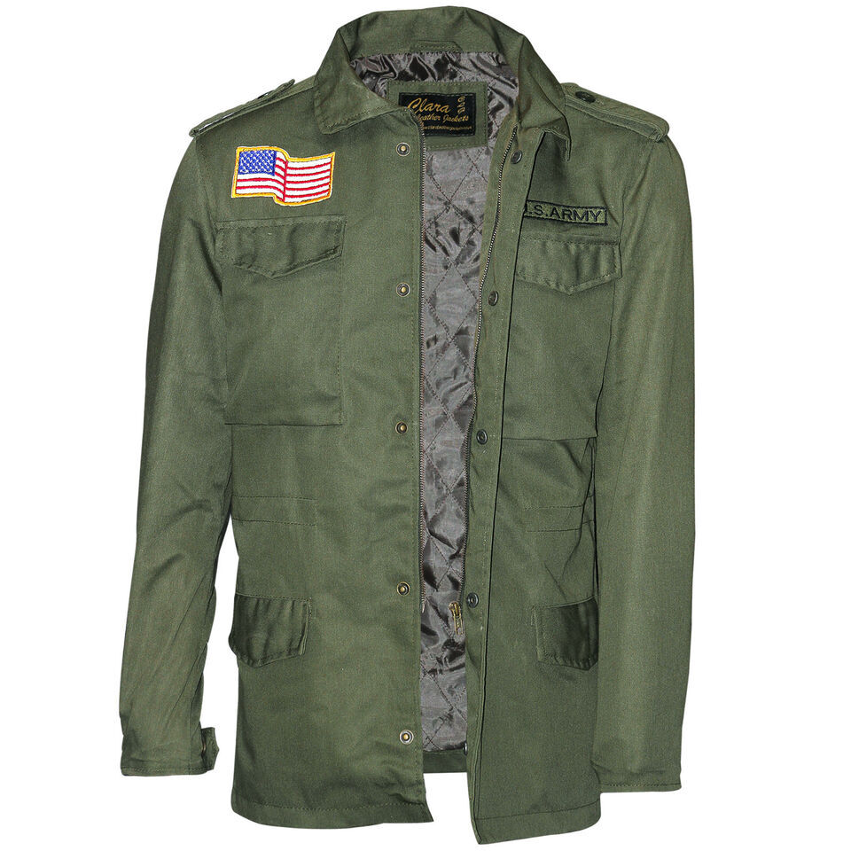 MENS M65 FIELD JACKET FIRST BLOOD JOHN RAMBO US COMMANDER MILITARY ARMY ...