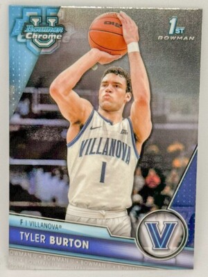 2023-24 Topps Bowman Chrome University #84 Tyler Burton Villanova U 1st ...