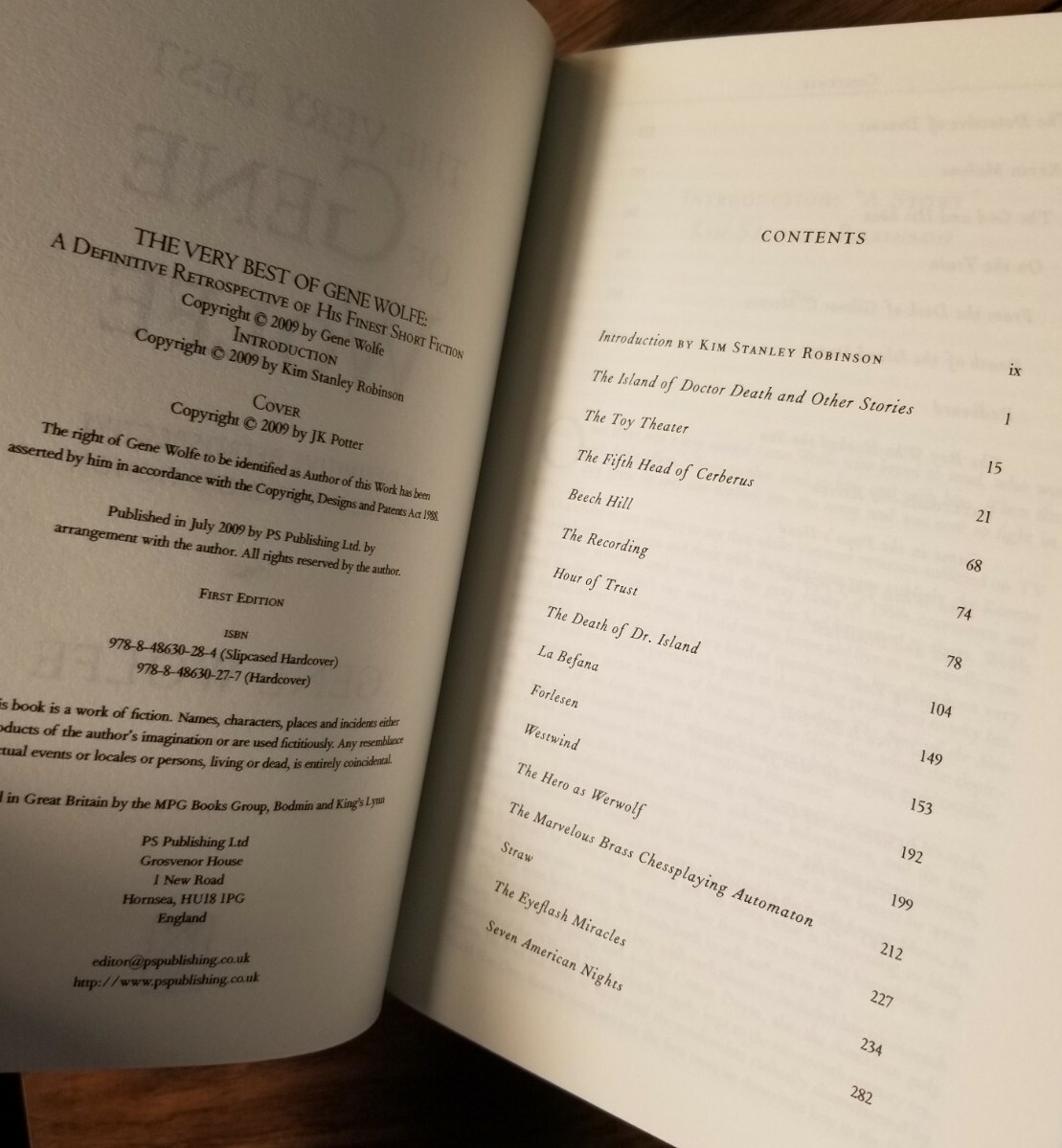 The Very Best of Gene Wolfe; PS Publishing; SIGNED NUMBERED Limited ...