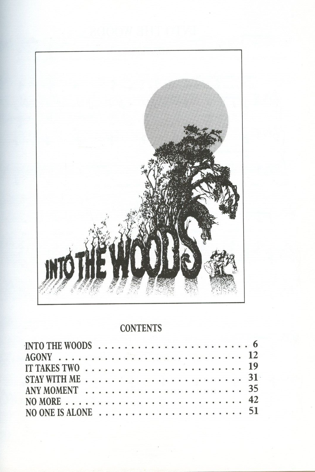 Into the Woods Musical Vocal Selections Sheet Music Lyrics Song Book PB ...