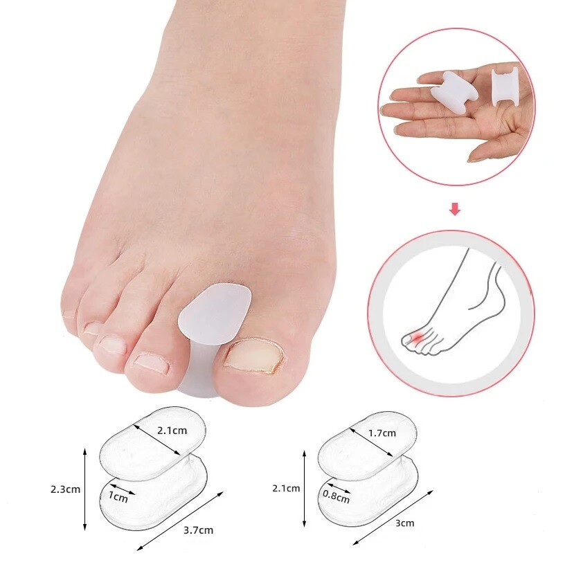 12× Silicone Soft Gel Toe Separator Bunion Toes Spacer Orthotics Pain ...