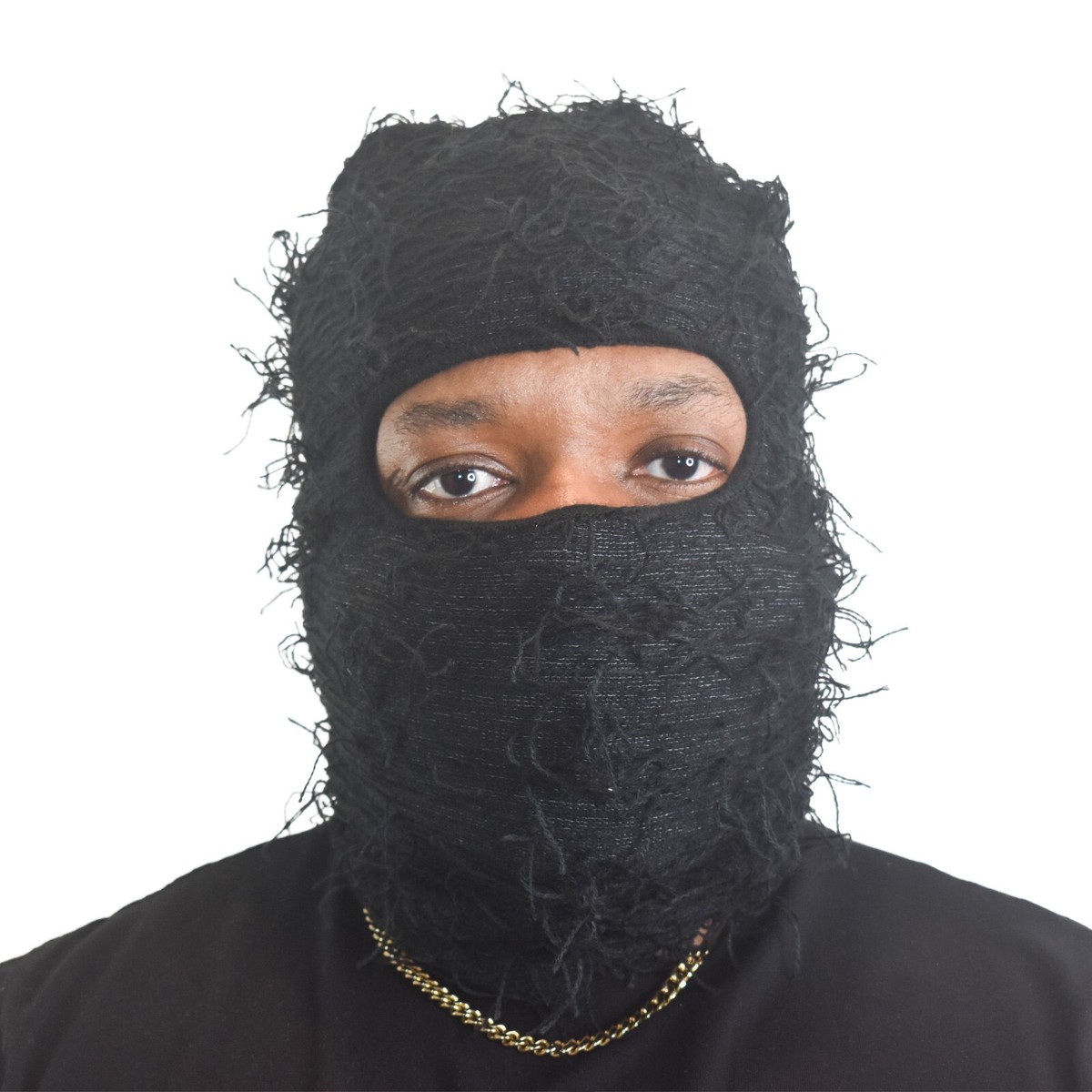 Distressy Black Balaclava Black Distressed Ski Mask Yeat, 57% OFF