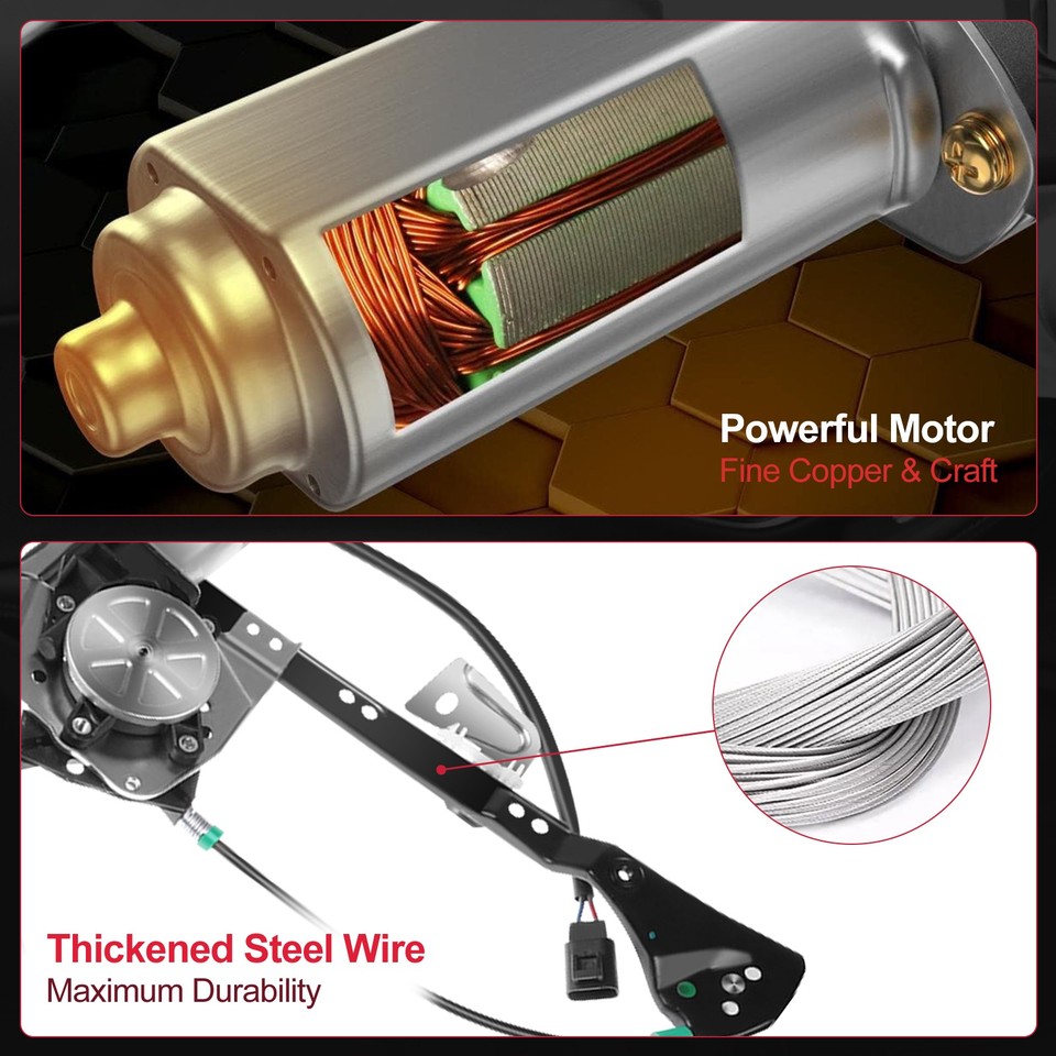 1pc Power Window Regulator w/ motor Front Left For Pontiac Grand Am 741 ...