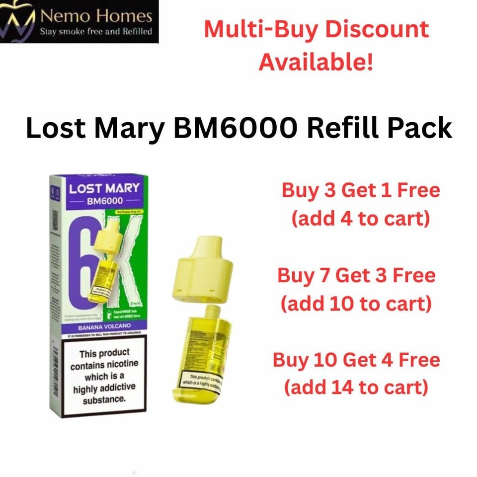 Lost Mary BM6000 Prefilled Pod Kit & Refill Pack | 6k Device + Optional ...