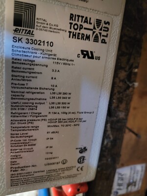 Rittal Top Therm Plus Cooling Unit SK 3302110 115V/60Hz 3.3A | eBay