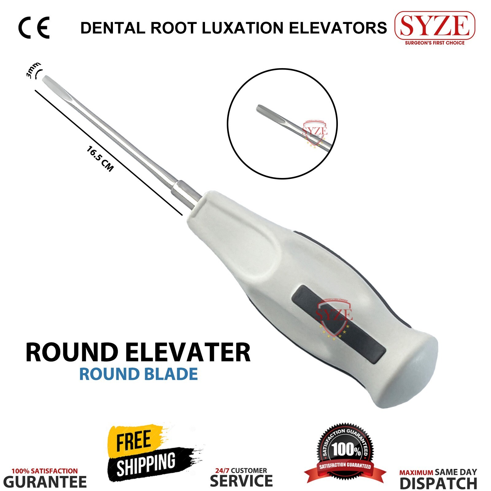 Luxation Elevator Dental Surgical Dentist Tooth Root Extraction ...