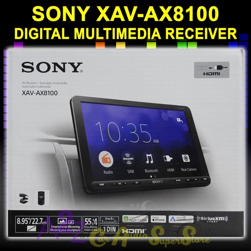 SONY XAV-AX8100 8.95" 1-DIN MULTIMEDIA RECEIVER W/ APPLE CARPLAY ...