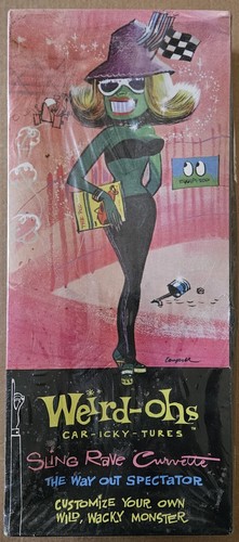 Hawk Model Kits Weird-Ohs SLING RAVE CURVETTE UNOPENED - 1 With Damaged ...