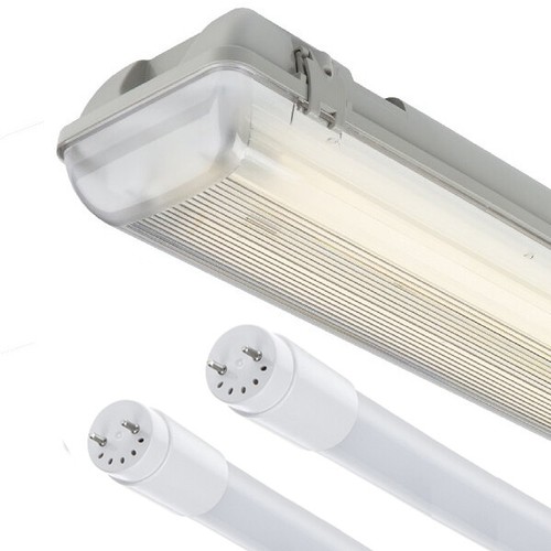 T8 LED Ready Batten Fittings Single, Twin & IP65 2ft 4ft 5ft 6ft 4000k ...