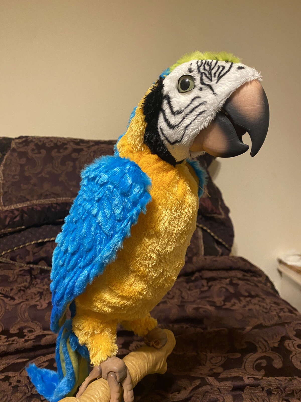 Hasbro FurReal Friends Squawkers McCaw Parrot W/Stand 2006 READ Macaw ...