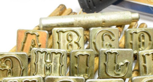 Leather Stamps Tandy Leather 1/4" Alphabet Stamp Set (Open Face Letters ...