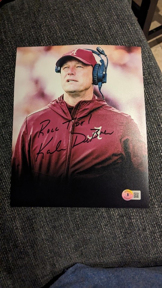 NEW BAMA COACH KALEN DEBOER SIGNED ALABAMA CRIMSON TIDE 8X10 PHOTO WITH ...