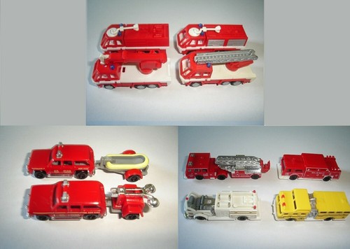 FIRE ENGINES COLLECTION ALL 3 MODEL CARS SETS 1:87 H0 KINDER SURPRISE ...