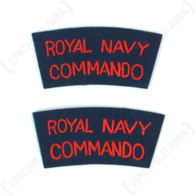 WW2 Repro ROYAL NAVY COMMANDO Shoulder Title Patch Badge Sleeve Flash ...