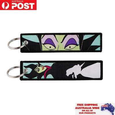 Disney Villain Maleficent Keychain Keyring Double Sided Embroidered ...