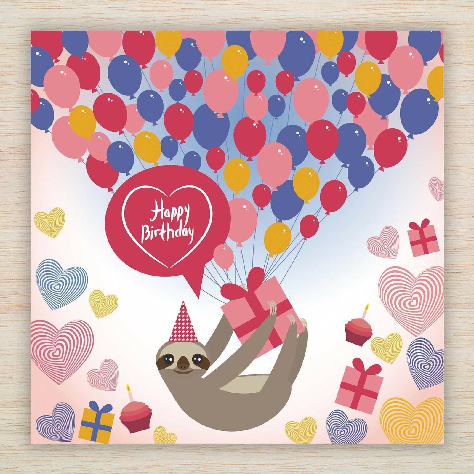 Sloth Birthday Cards Three Toed Sloth 2 Designs to see suit daughter ...