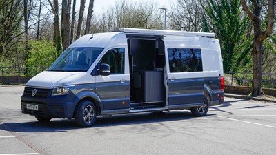 VW crafter/ Man Tge lwb camper van, electric lift bed, large garage ...