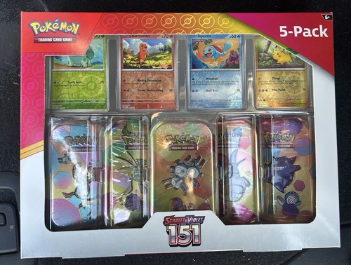 Pokemon SCARLET & VIOLET 151 Box (5 Pack) Mini Tins Bundle | eBay