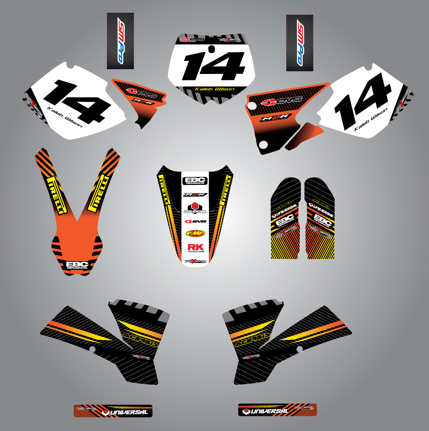 Custom graphics for KTM 125 SX 2001 - 2002 FACTORY STYLE full sticker ...