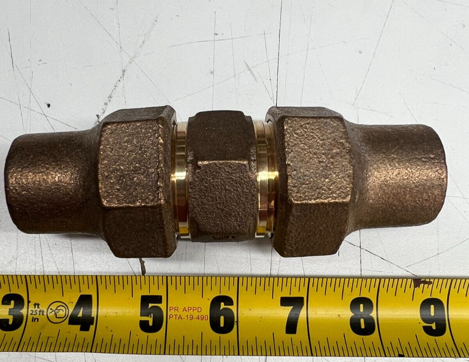 1" Mueller Three-Part Coupling Copper Flare Nut Both Ends H-15400N ...