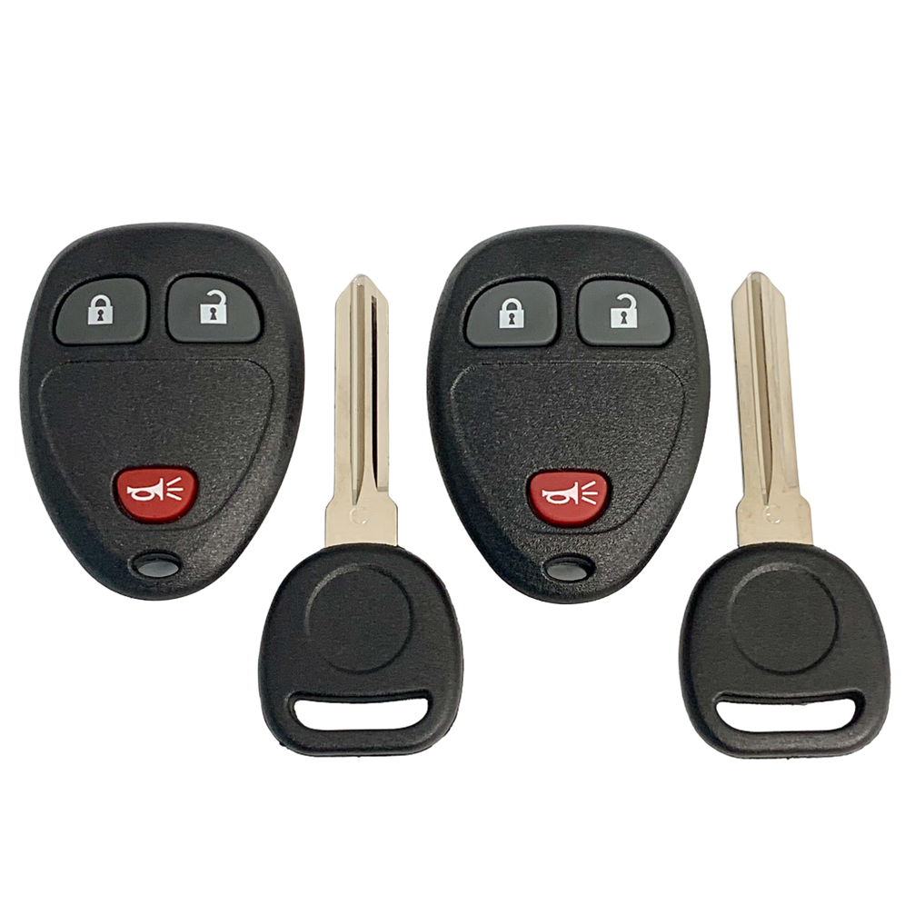 2 OEM Electronics Keyless Remote Fobs + Chip Keys 3 Button KOBGT04A ...