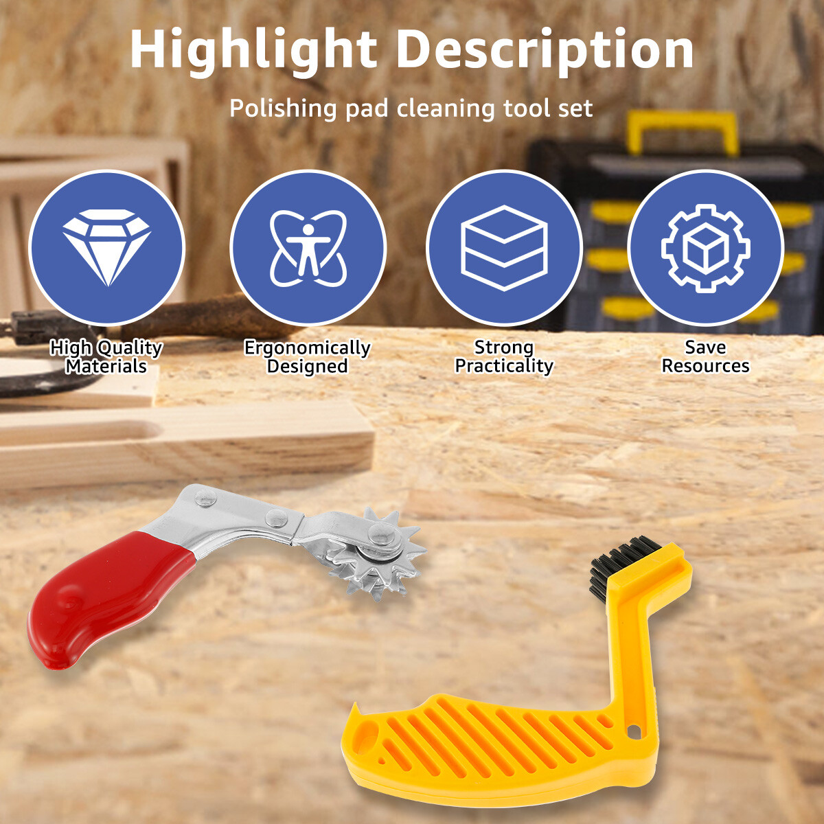 Polishing Pad Conditioning Brush Polishing Spur Tool with Ergonomic ...