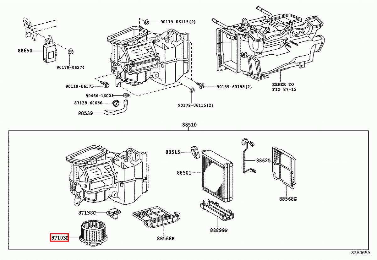 Genuine Toyota LandCruiser VDJ79 1VD 4.5 Diesel V8 Heater Fan Blower ...