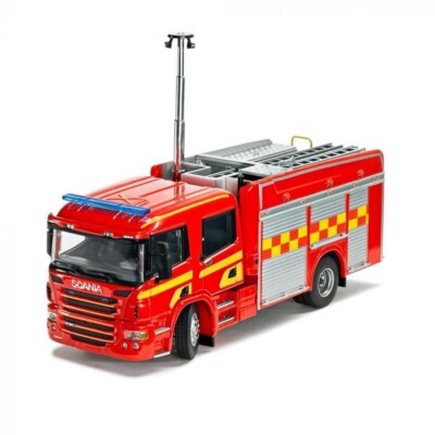 MEGA RARE SCANIA P360 CREWCAB 4x2 FIRE ENGINE TRUCK 1:50 TEKNO (DEALER ...