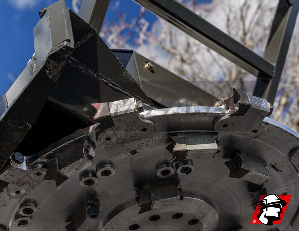 Skid Steer Forestry Disc Mulcher 44" Width with Quick Attach 20-30 GPM | eBay