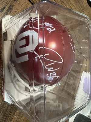 Sooners Signed Helmet Tommie Harris, Derrik Strait, Roy Williams, Teddy ...