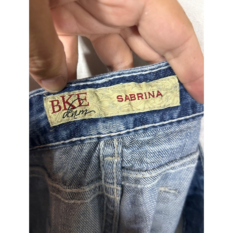 BKE Jeans 31x31.5 Sabrina Low Rise Flare Vintage Y2K Distressed Blue ...