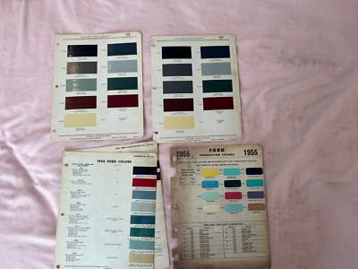 Vintage Lot Dupont Ditzler Color Charts - Ford 1949, 1954, 1955 | eBay