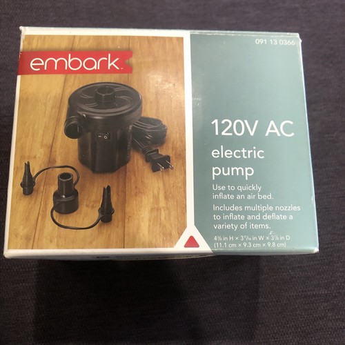 Embark Electric Air Pump + Attachments for Airbed Mattress 120V AC | eBay