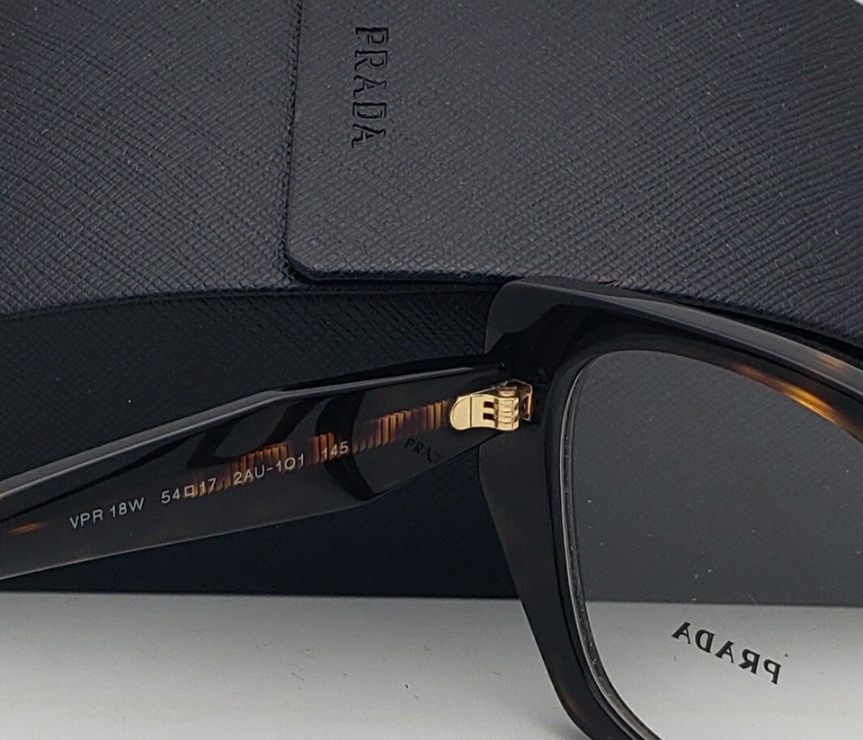New PRADA Cat-Eye Eyeglasses VPR 18W 2AU-1O1 54-17 145 Tortoise Havana ...