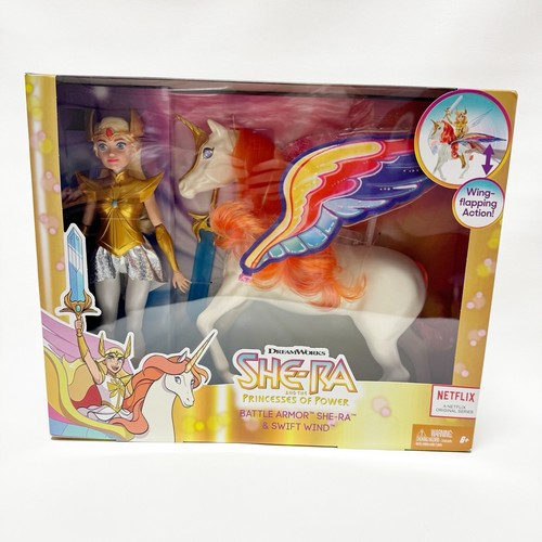 She-Ra Princess of Power Battle Armor She-Ra with Swiftwind Figure ...