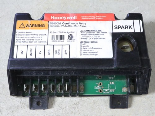 Honeywell S8600M Continuous Retry Furnace Control Module S8600M3001 | eBay