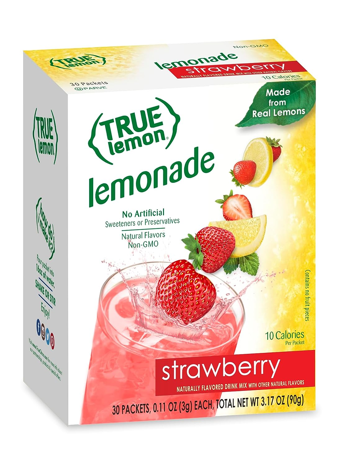 True Lemon Strawberry Lemonade Water Enhancer Drink Mix 30 Count | eBay
