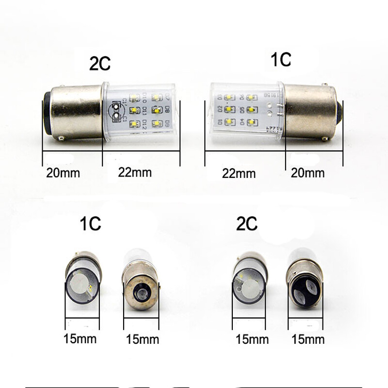 B15 LED Bayonet 12V 24V 36V 110V 220V 5W Warning Lights Bulb Lamp ...