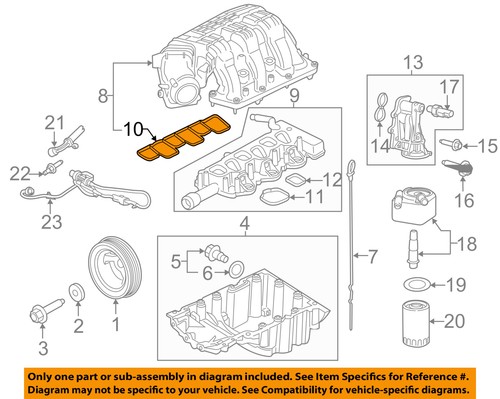 FORD OEM-Engine Intake Manifold Gasket AT4Z9H486A | eBay