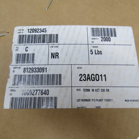 DELPHI 12092345 Qty of 200 per Lot TERM 16-18 M 2.64-1.96 | eBay