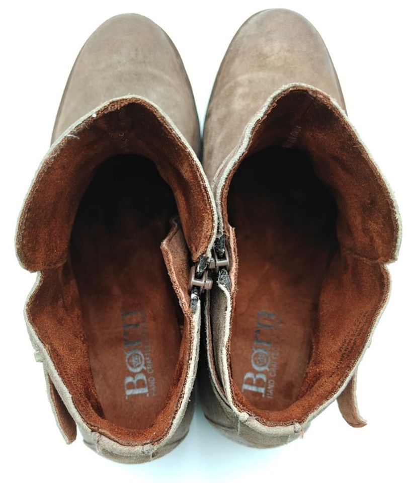 Born Jorgette Casual Ankle Booties Womens Size 11M Tan Brown Leather ...