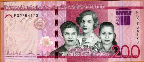 Dominican Republic 200 Pesos Banknote. Single 200 Pesos Dominicanos DOP ...